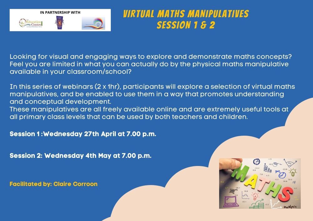 Virtual Maths Manipulatives Session 1 & 2 (P)-Online Courses - Clare ...