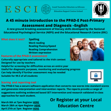 ESCI & NEPS - A 45 Minute Introduction To The PPAD-E Post-Primary ...